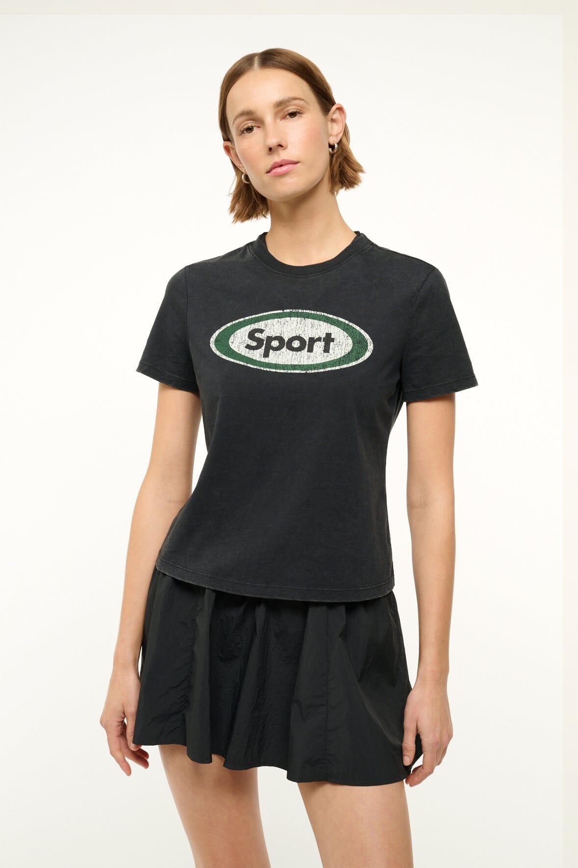 STAUD LULU SPORT TEE BLACK
