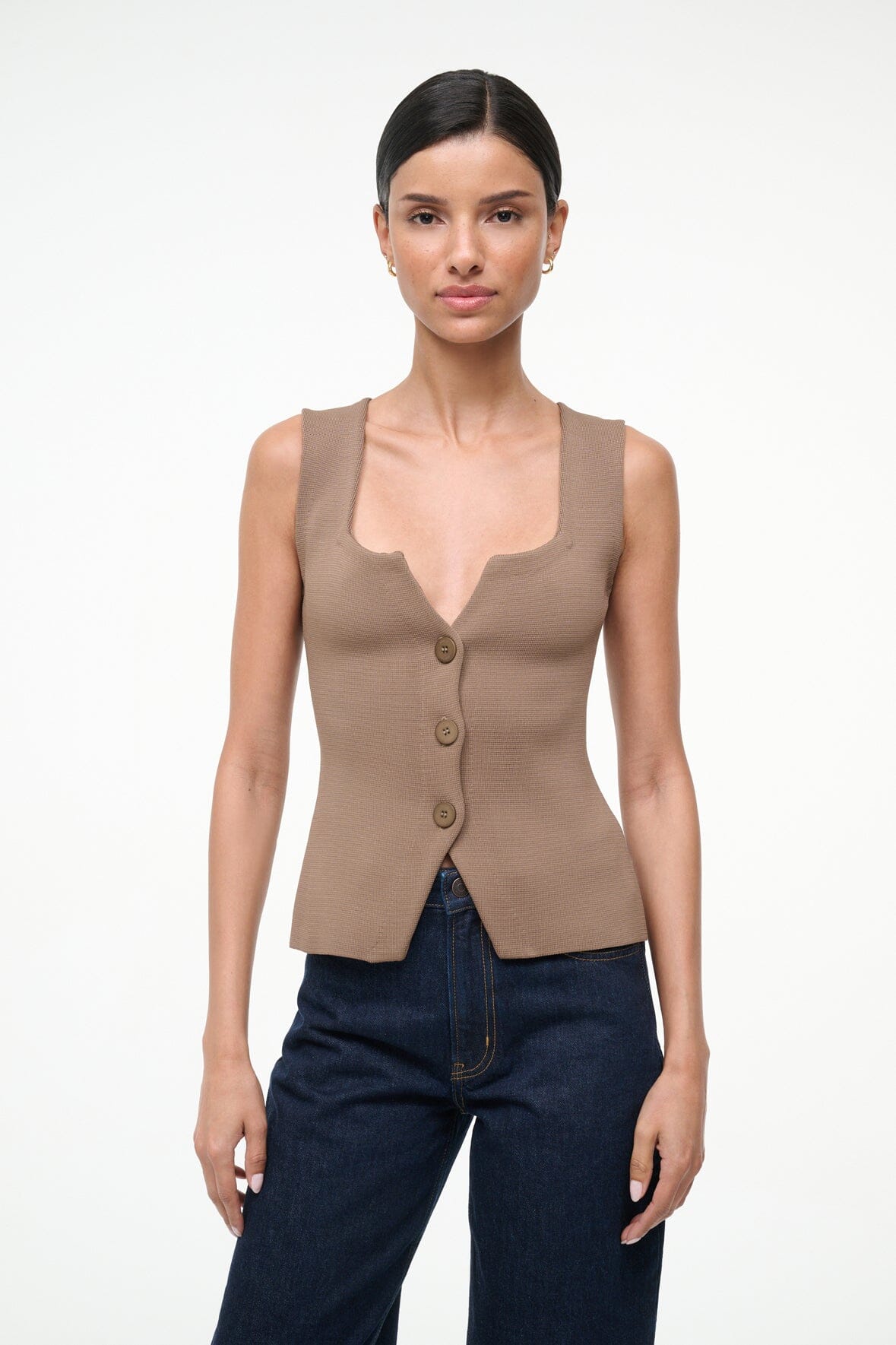 STAUD MARISA TOP TAUPE
