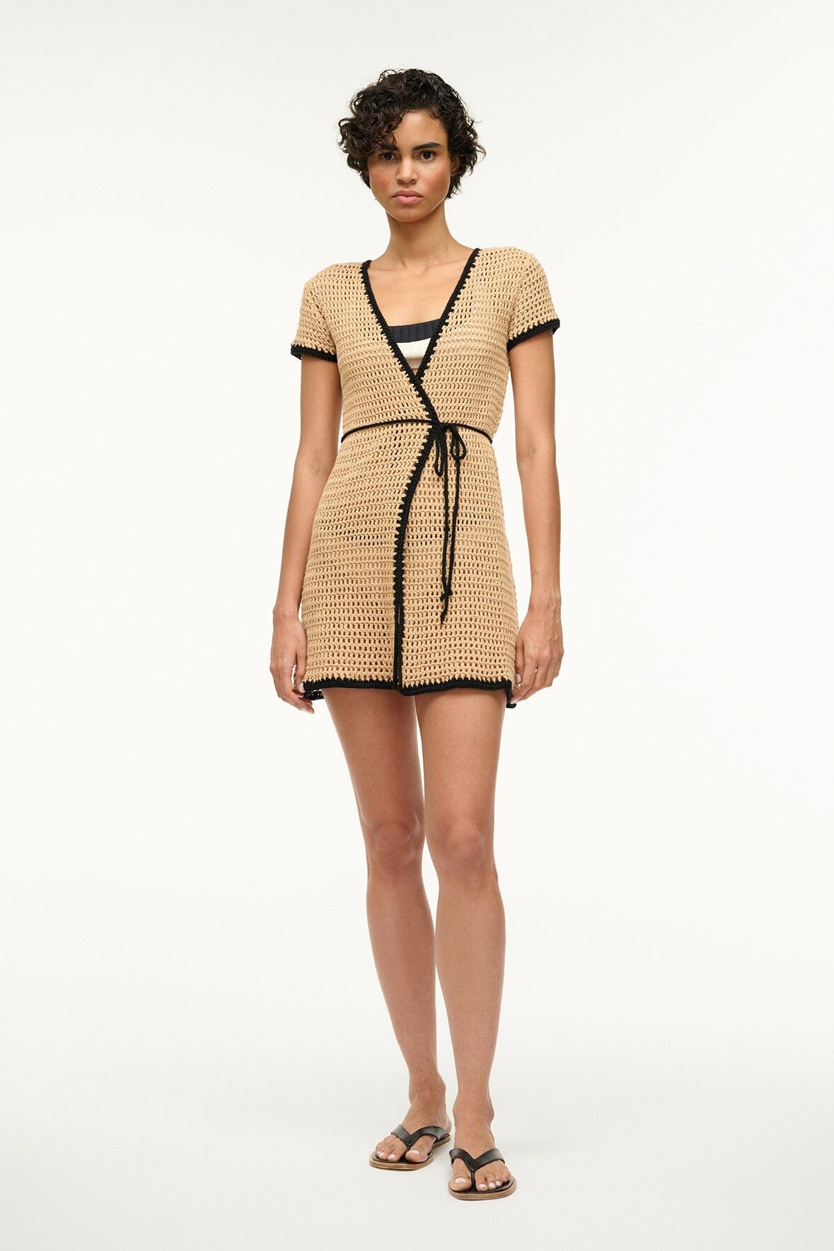 STAUD SPRITZ COVERUP DRESS NATURAL