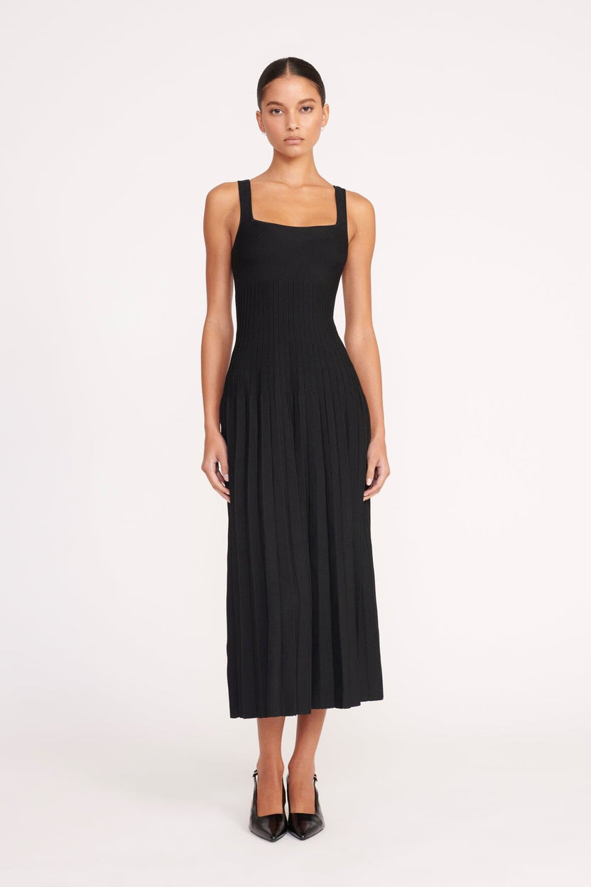 STAUD ELLISON DRESS BLACK