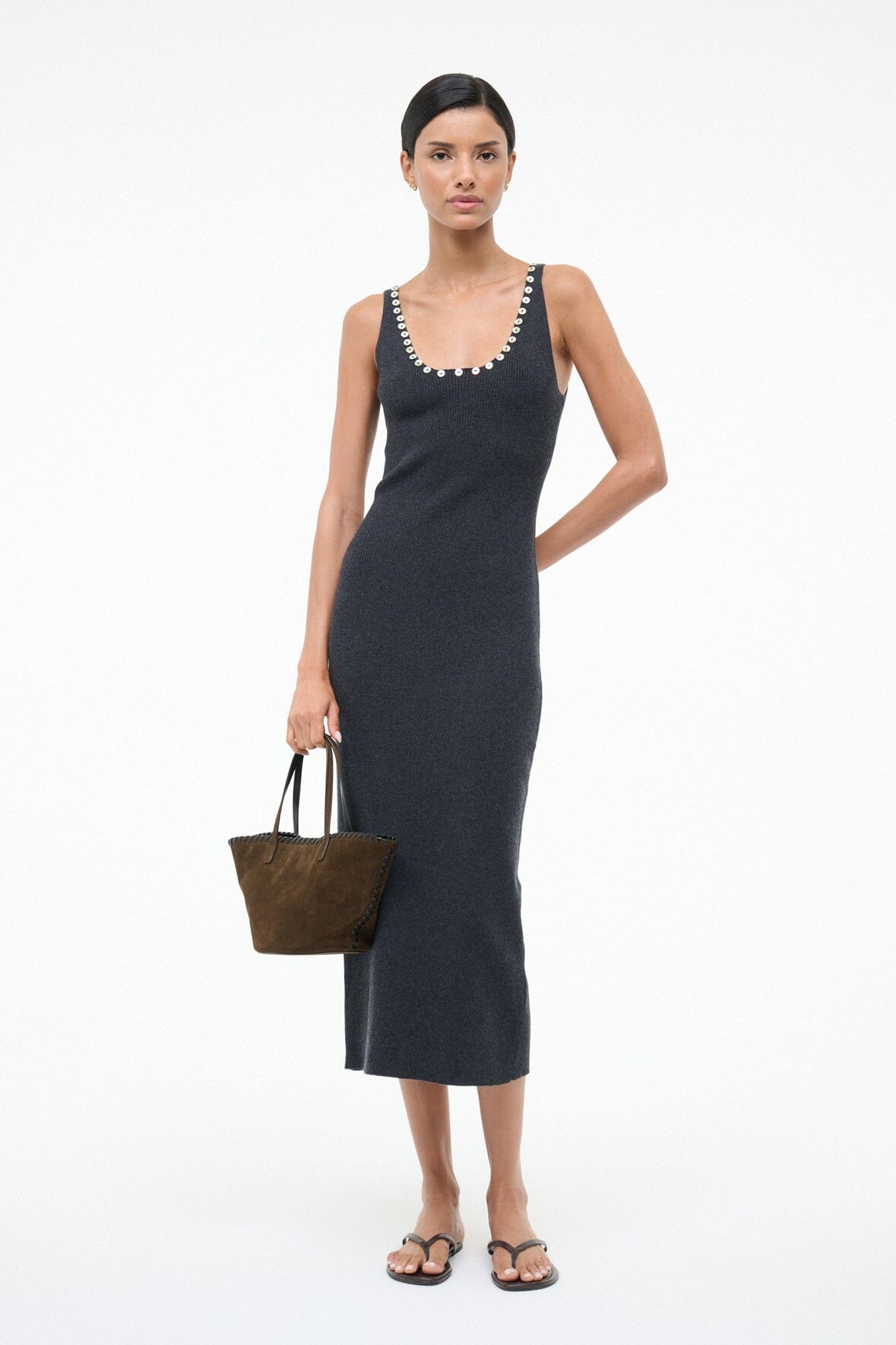 STAUD NEVA DRESS NOCTURNE