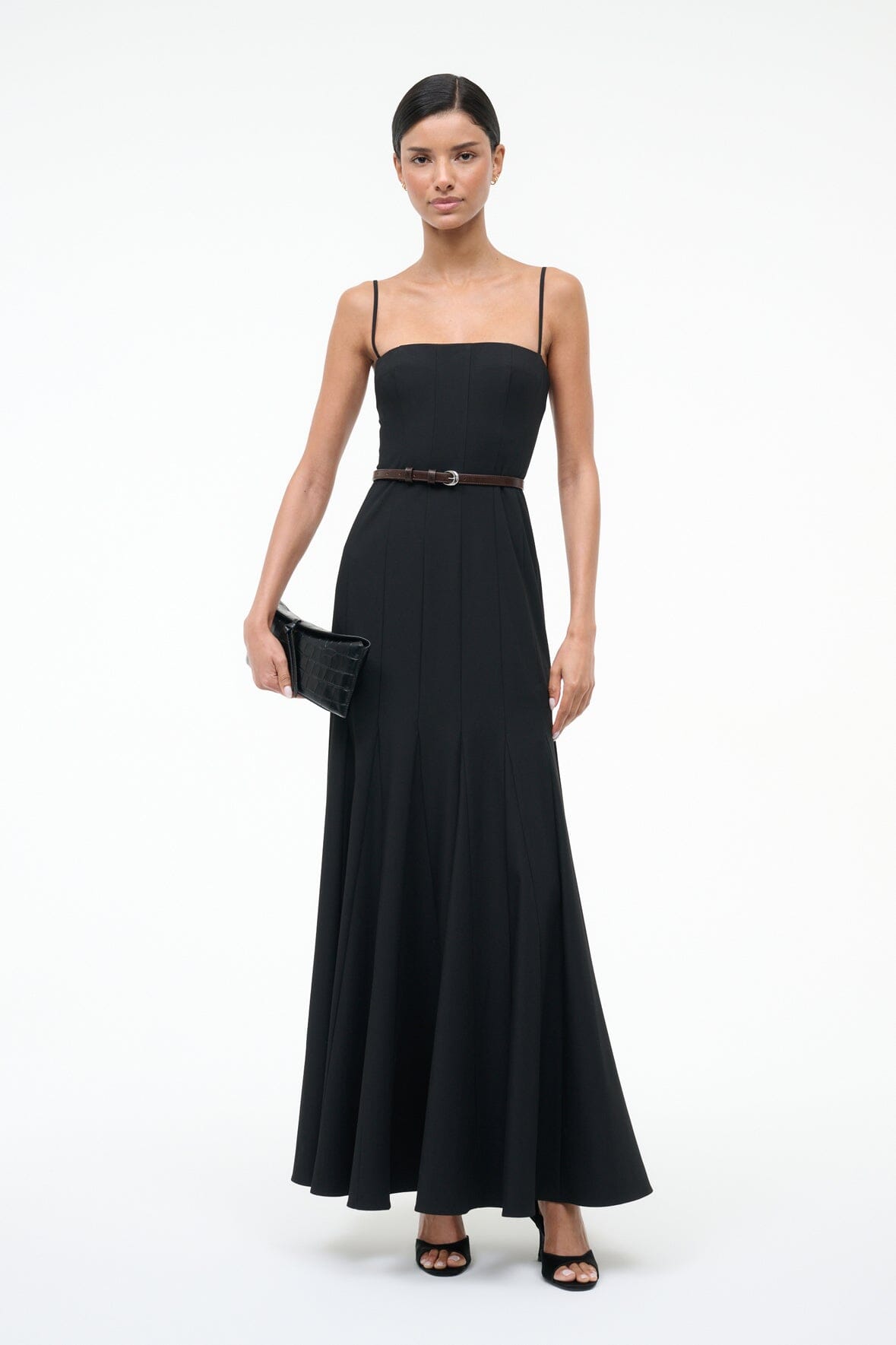 STAUD RILA DRESS BLACK