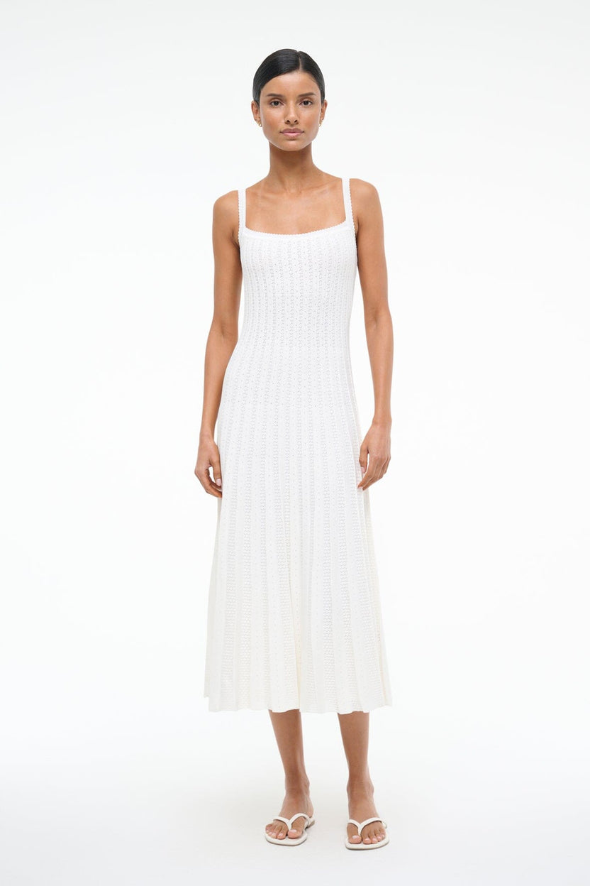 STAUD ELLEN DRESS IVORY
