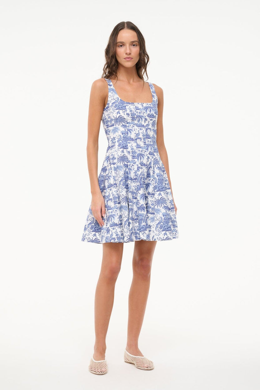 MINI WELLS DRESS | BLUE TOILE – STAUD