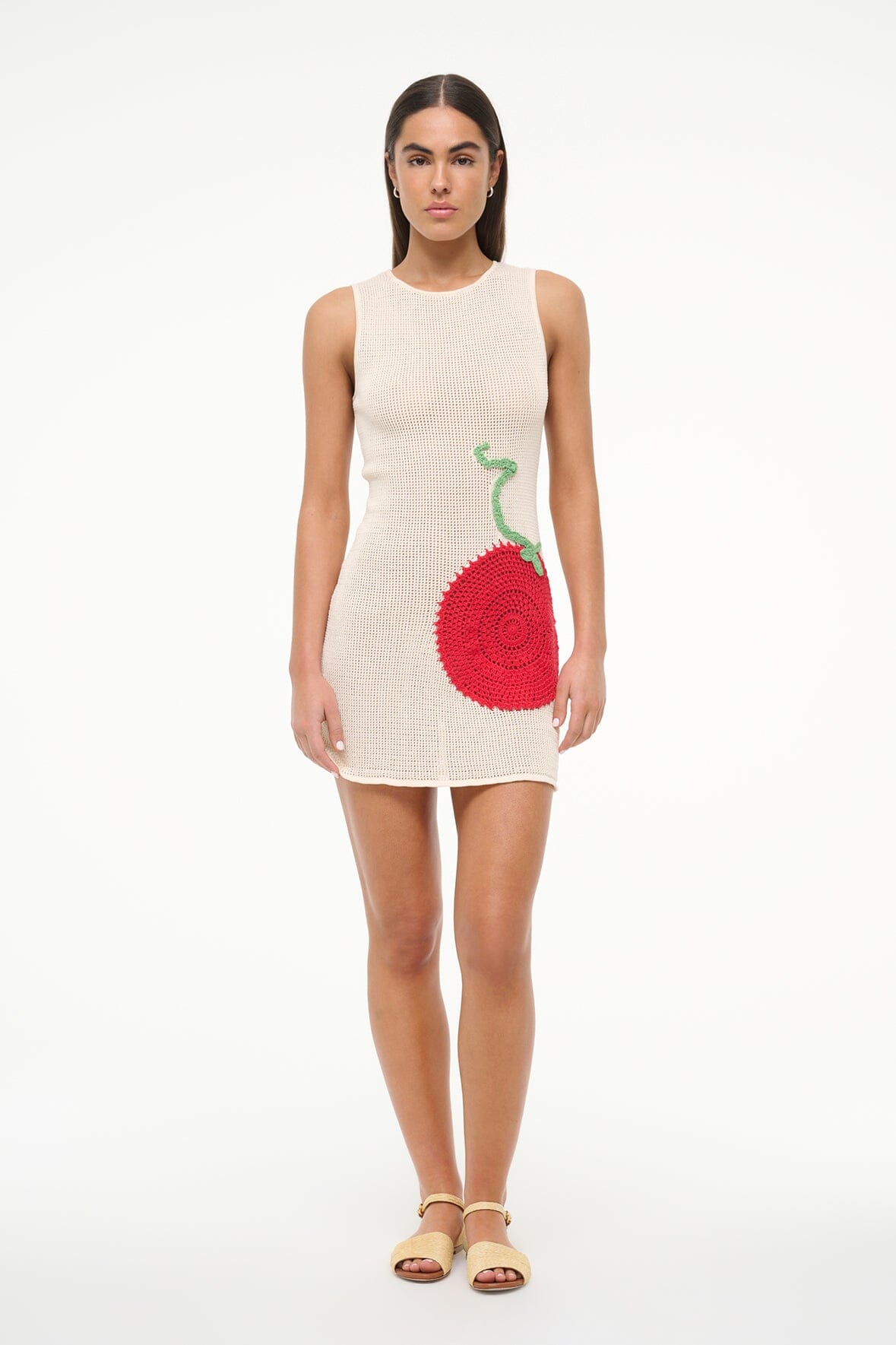 STAUD BAILEY DRESS ROMA IVORY