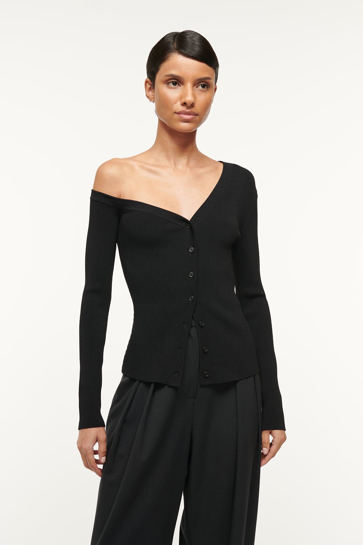 STAUD CRAFTSMAN SWEATER BLACK