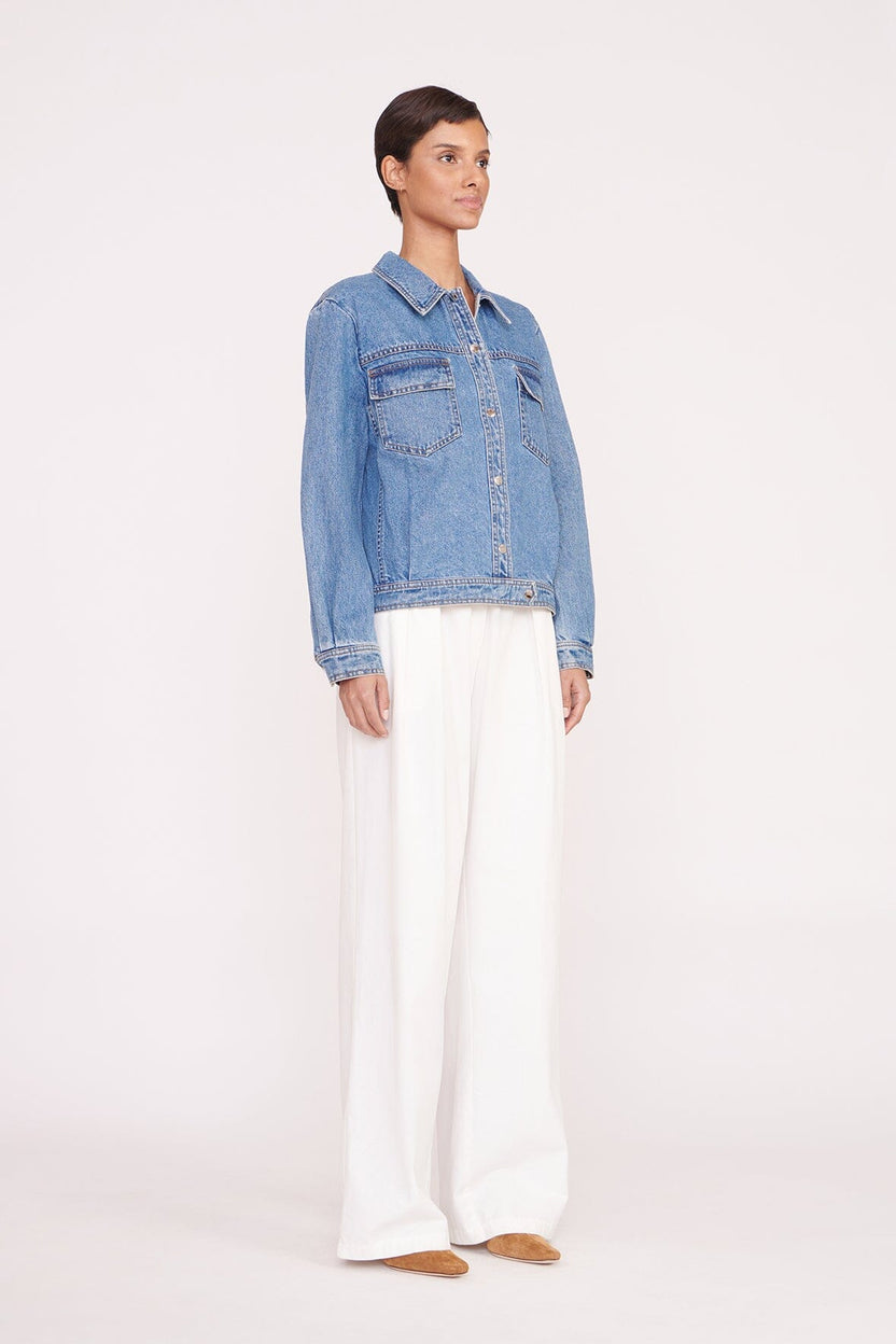 STAUD CUSTOM CLASSIC OVERSIZED RYAN JACKET | MEDIUM WASH