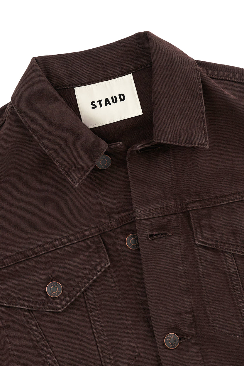 STAUD GLEN DENIM JACKET EARTH