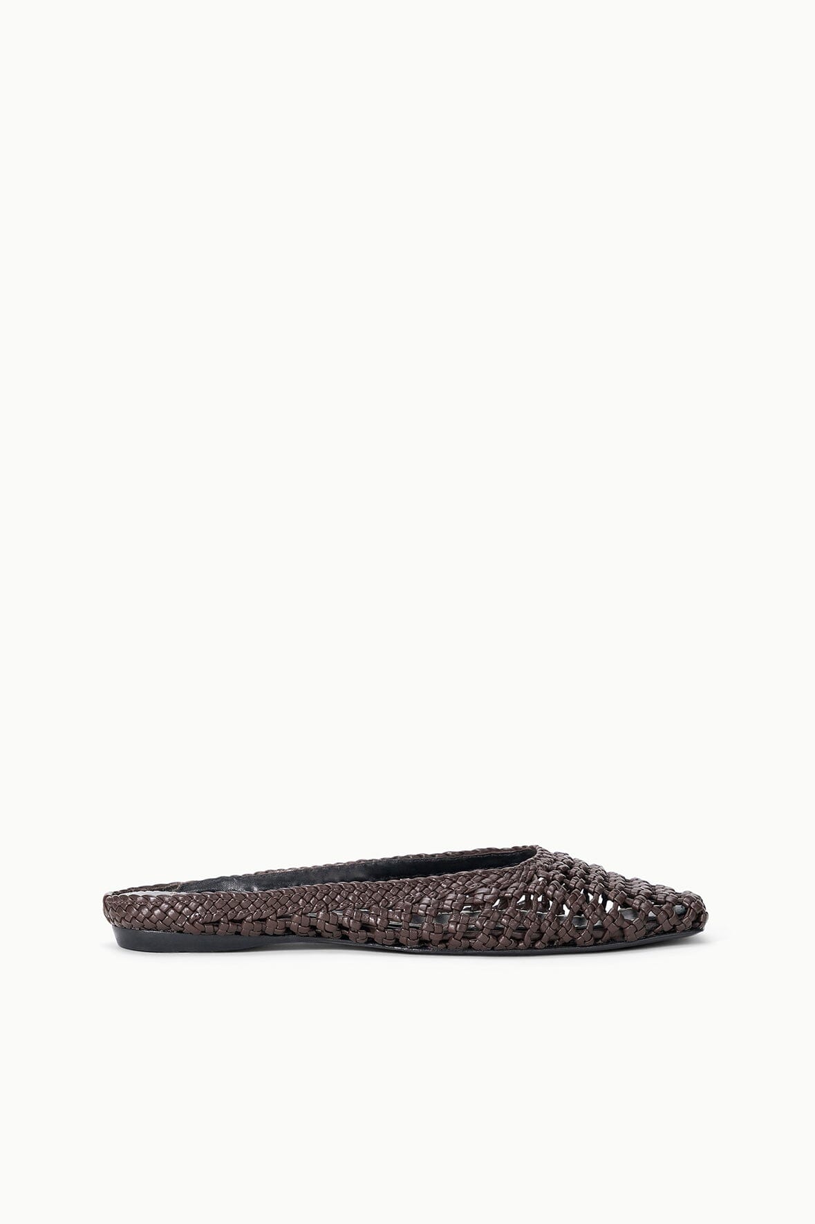 STAUD OTTO HAND-KNOTTED FLAT MULE ESPRESSO