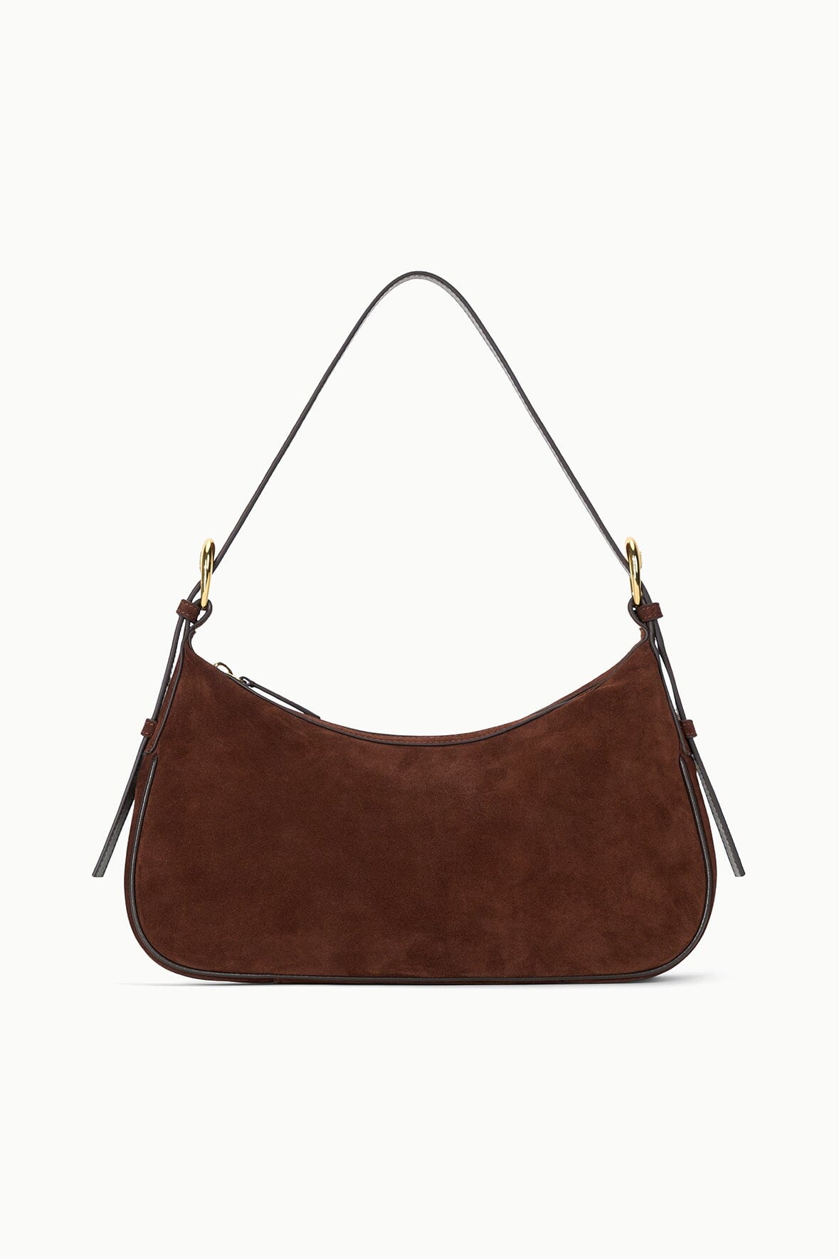 STAUD PINE SHOULDER BAG MAHOGANY SUEDE