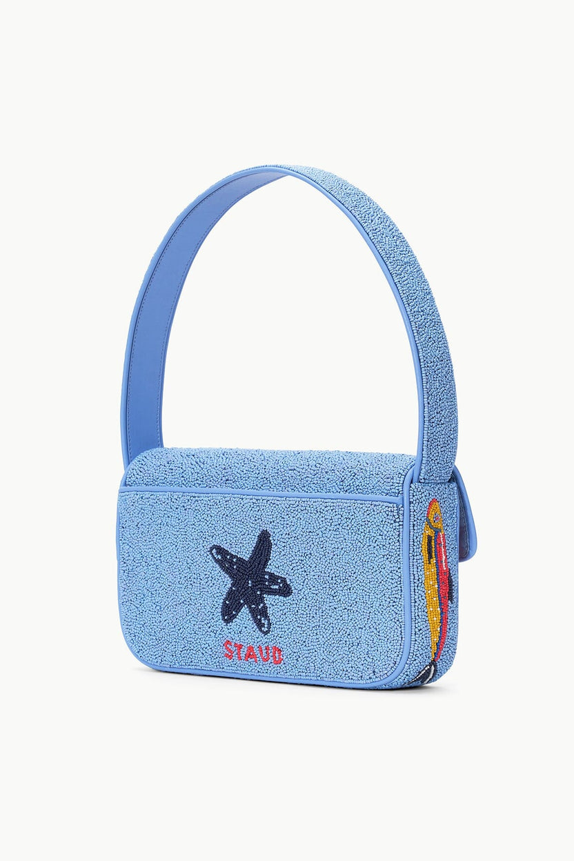 STAUD TOMMY BEADED BAG STAUDINES PINK