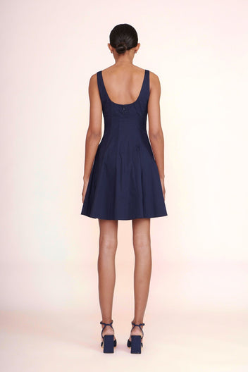 MINI WELLS DRESS | NAVY – STAUD