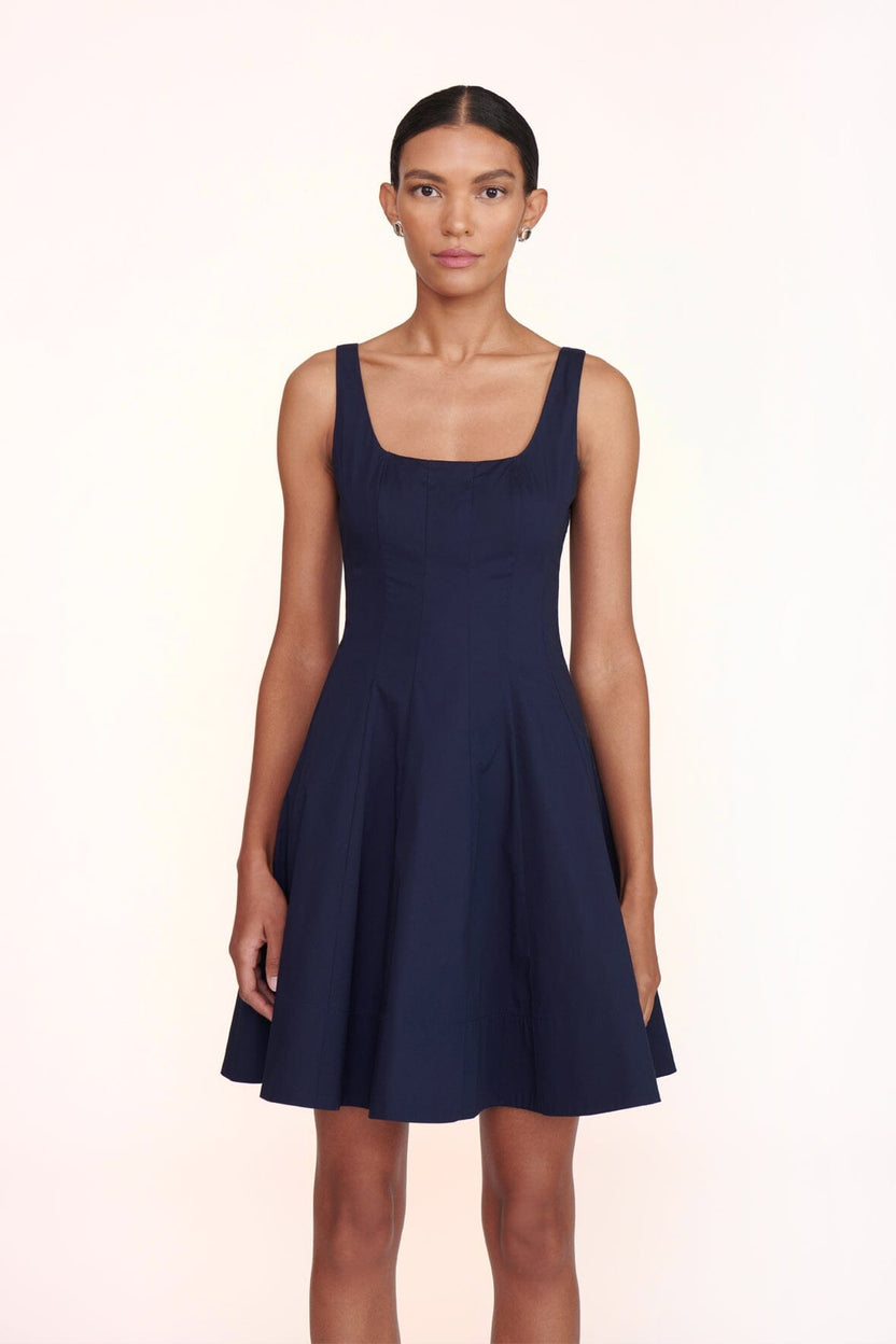 MINI WELLS DRESS | NAVY – STAUD