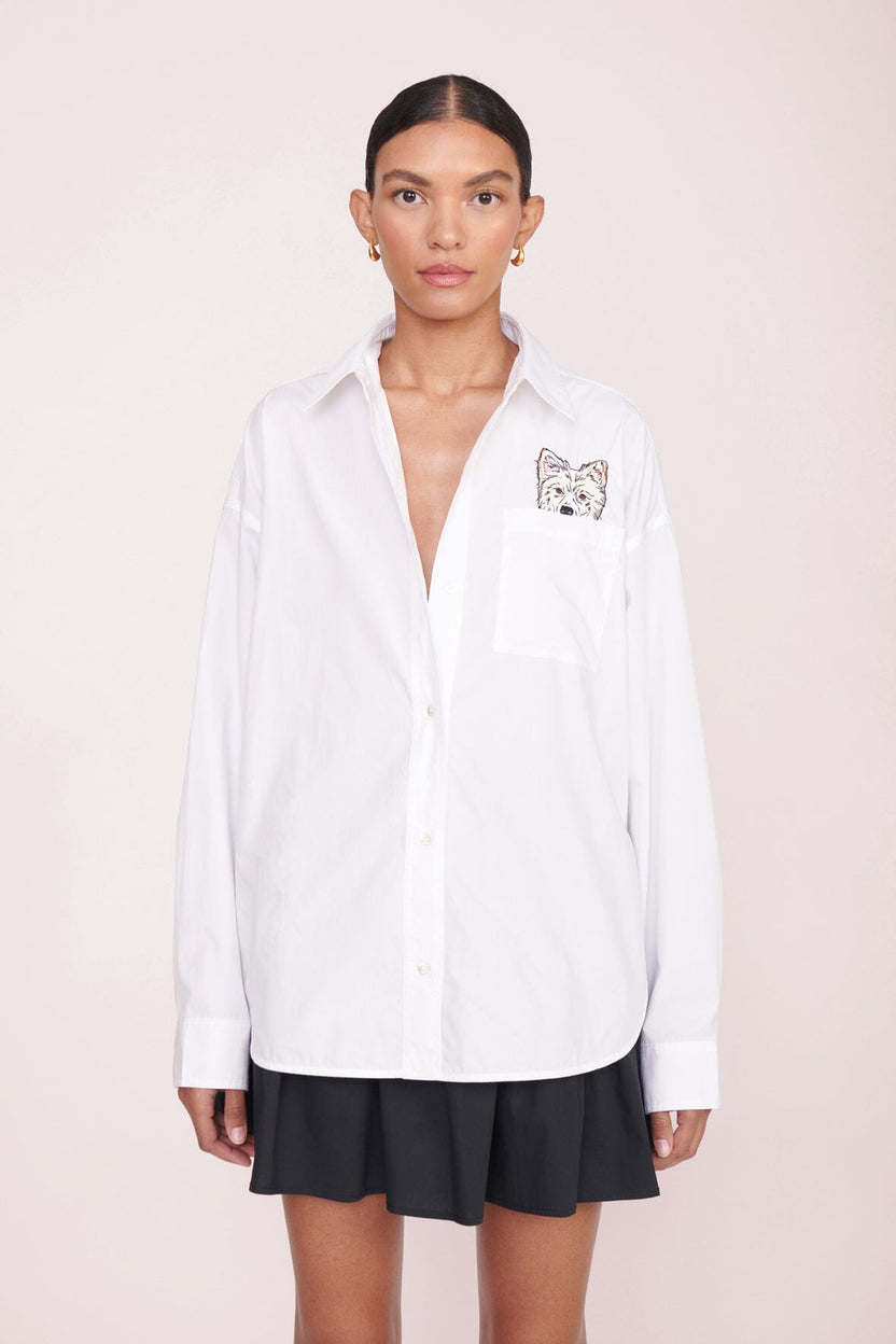 STAUD CUSTOM CLASSIC OVERSIZED SHIRT | WHITE