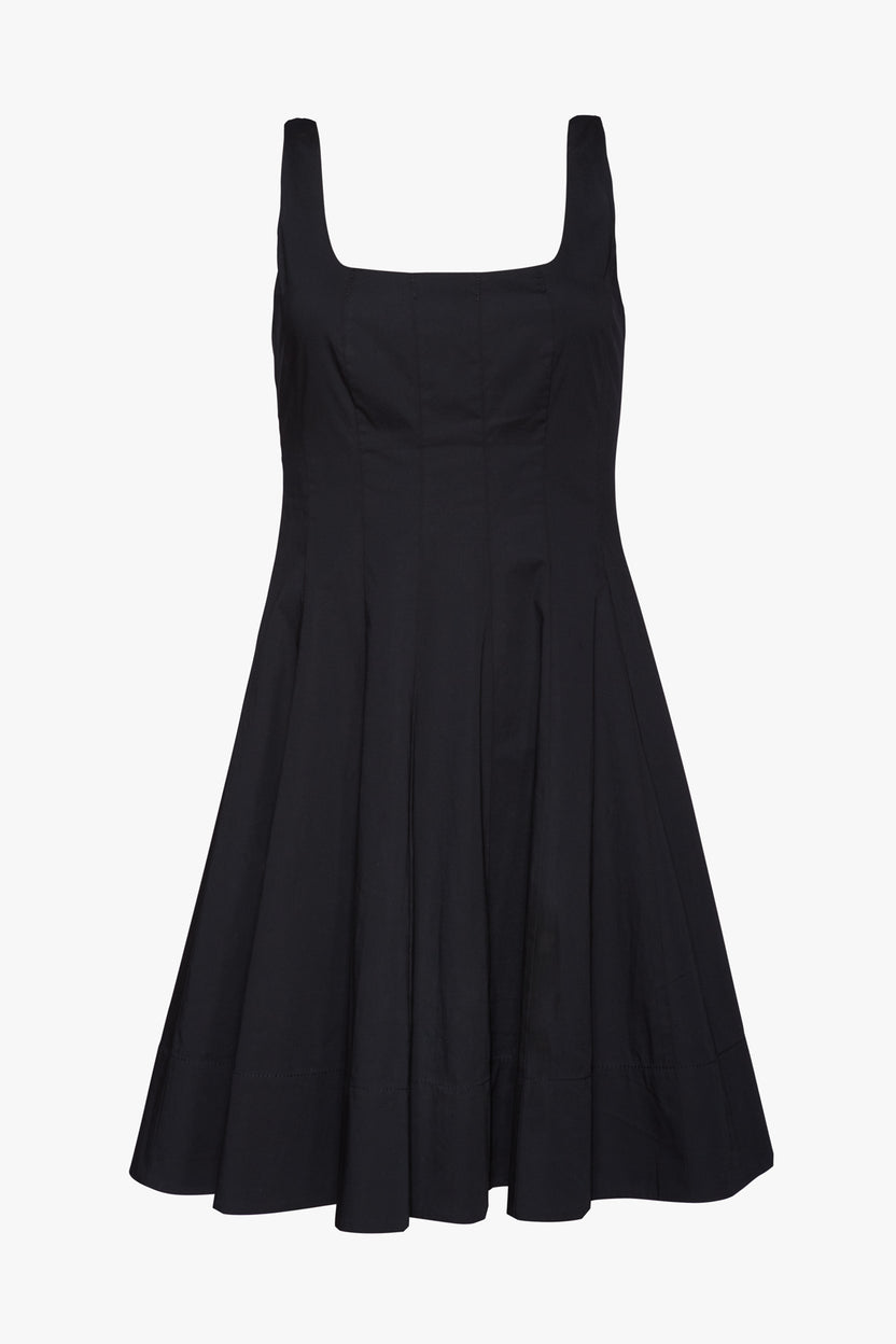 STAUD MINI WELLS DRESS BLACK